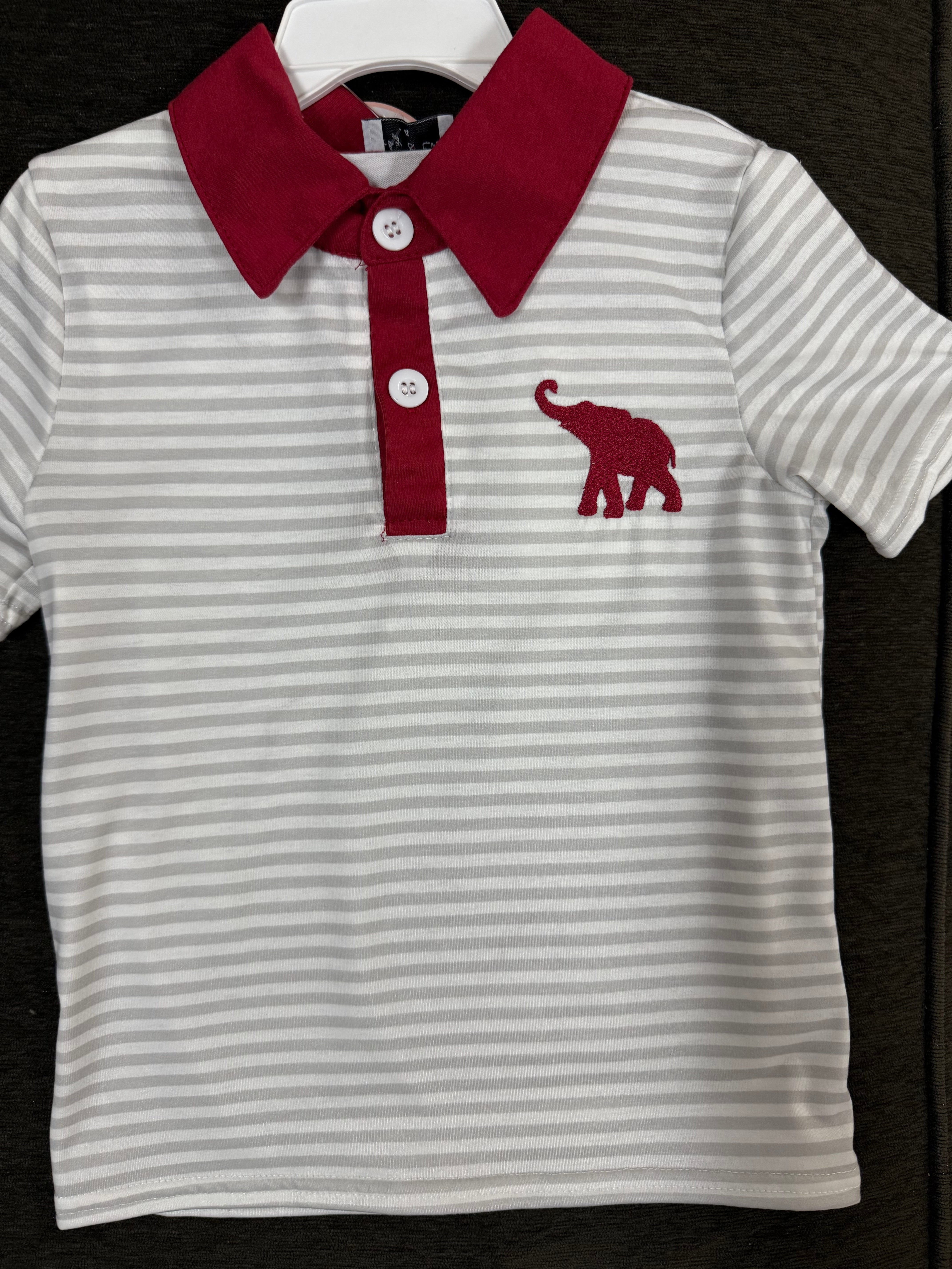 Alabama Elephant Embroidery Button Down – judyssmallworld