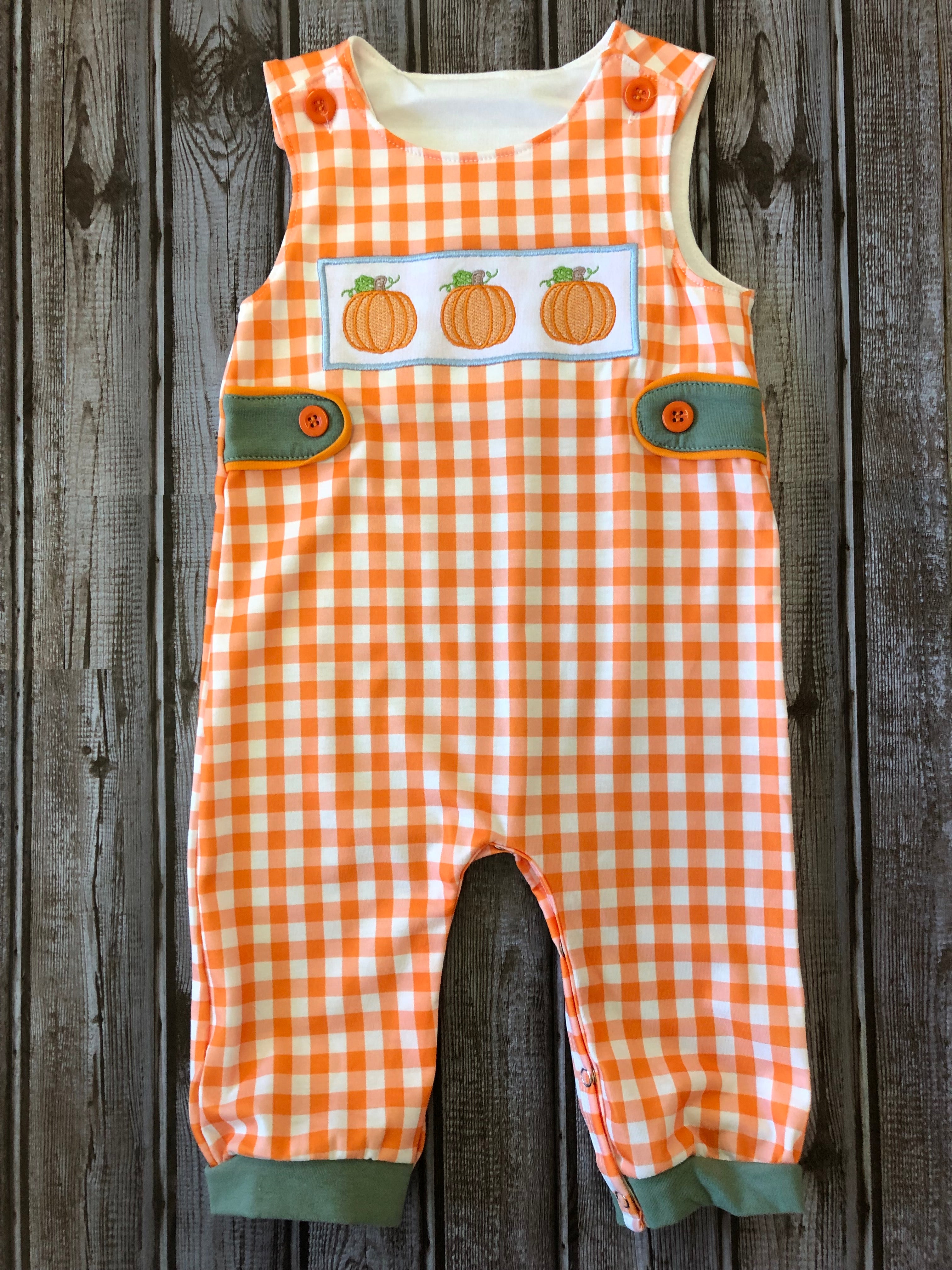 Pumpkin Smocked Longall – judyssmallworld