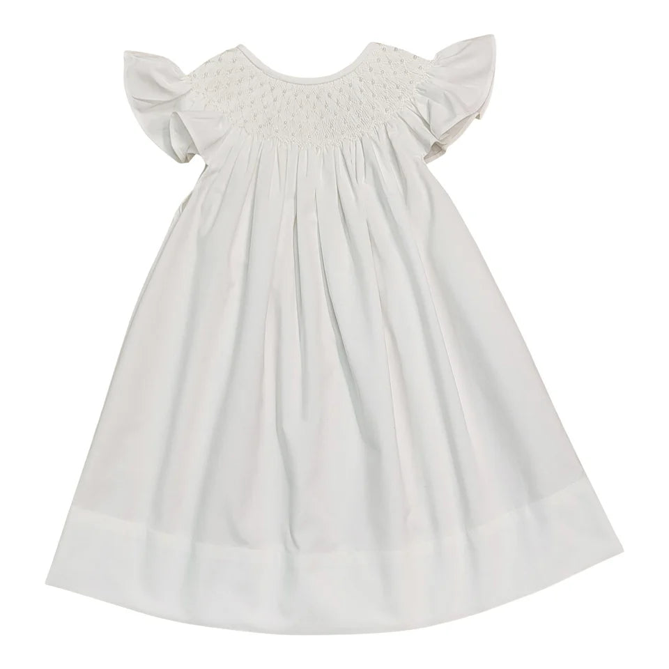 White Pearl Smocked Dress – judyssmallworld